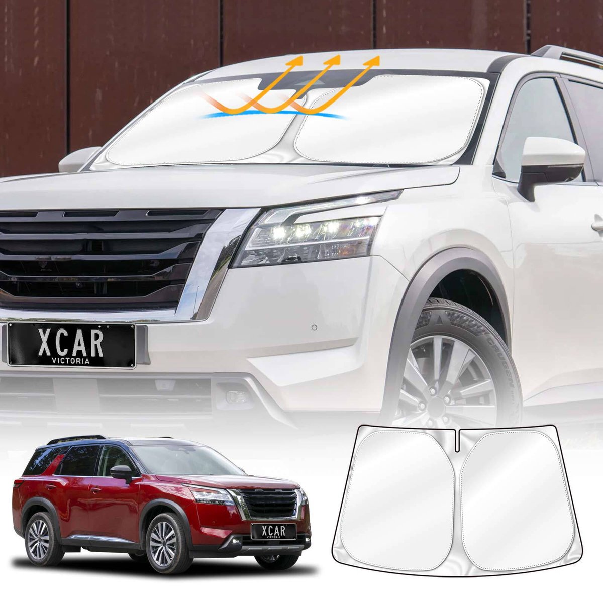 WindScreen Sun Shade for Nissan Pathfinder R53 2022-Onwards Blocks UV ...