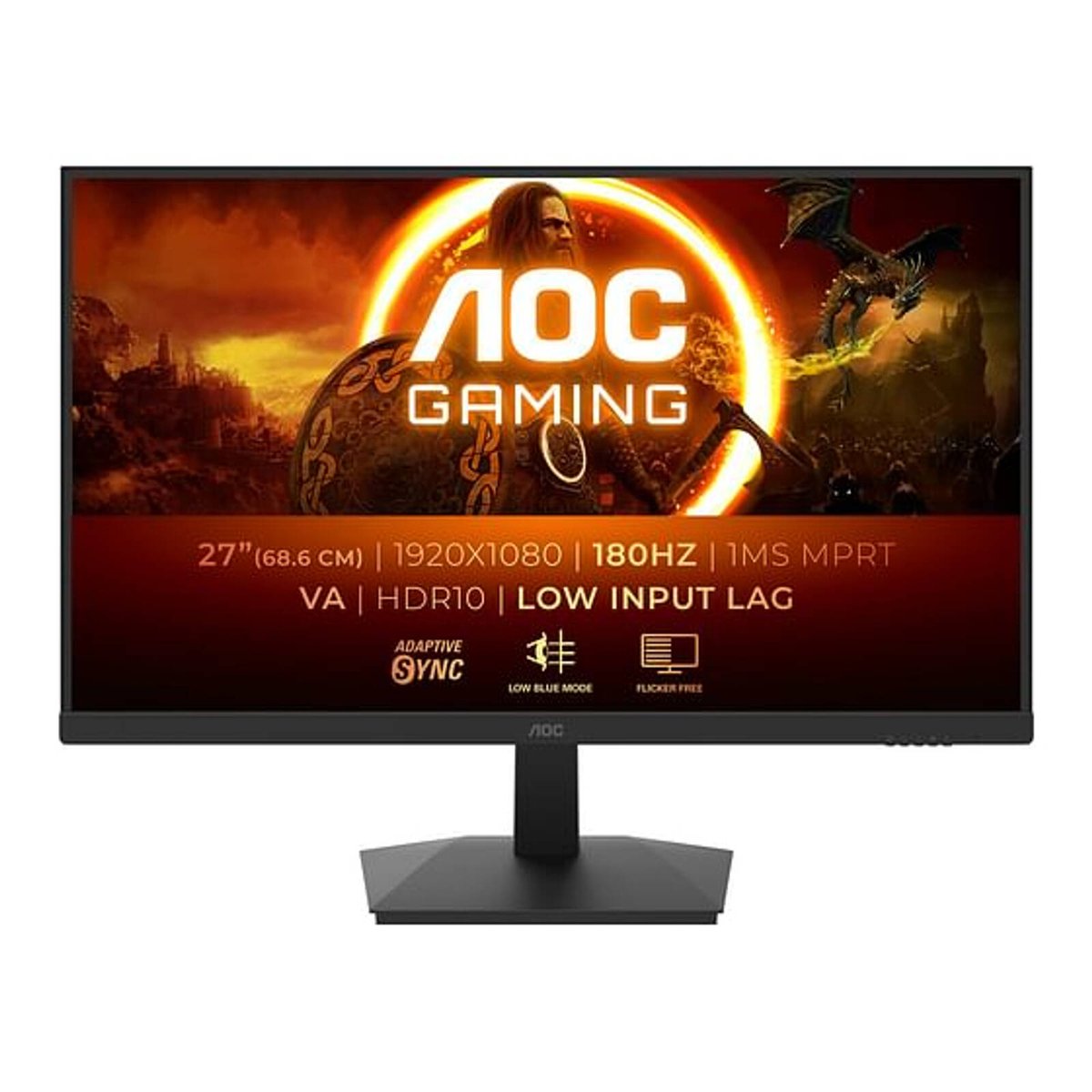 AOC 27" FHD VA 1ms 180Hz Adaptive-Sync Gaming Monitor [27G15N ...