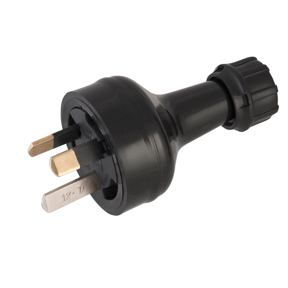 Deta 10Amp Plug Top - Black - Bunnings New Zealand