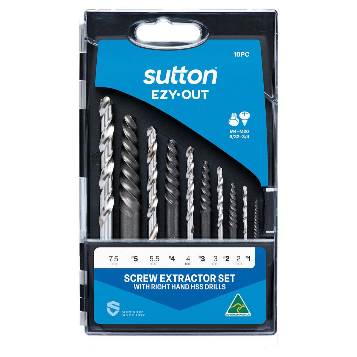 Sutton Tools 10 Piece Screw Extractor Set - Bunnings New Zealand