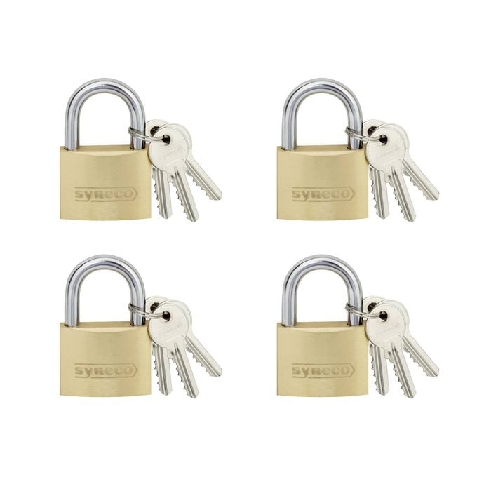Syneco 40mm Brass Padlocks - 4 Pack - Bunnings New Zealand