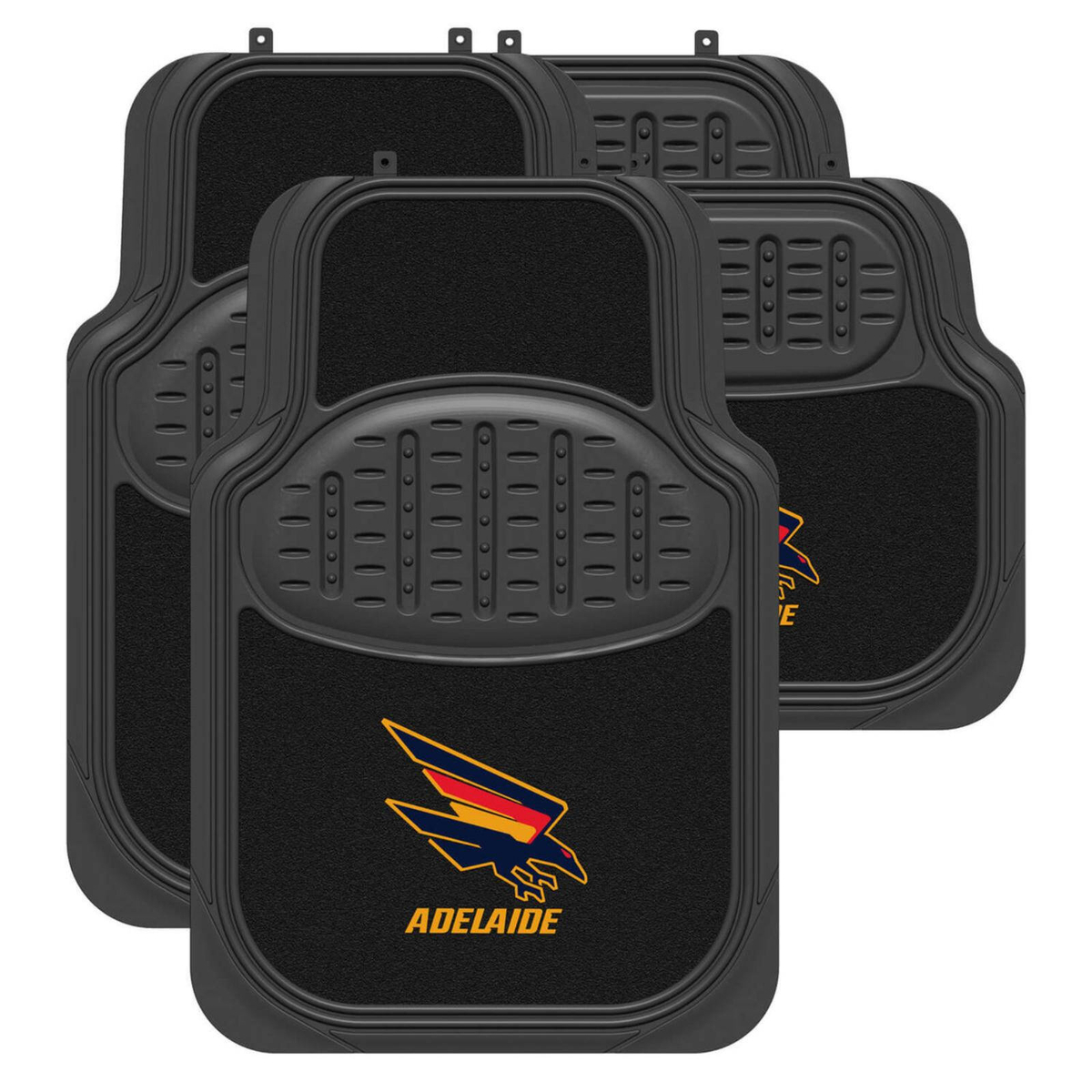 ADELAIDE CROWS Official AFL Universal Rubber Car Floor Mats Carpet New ...