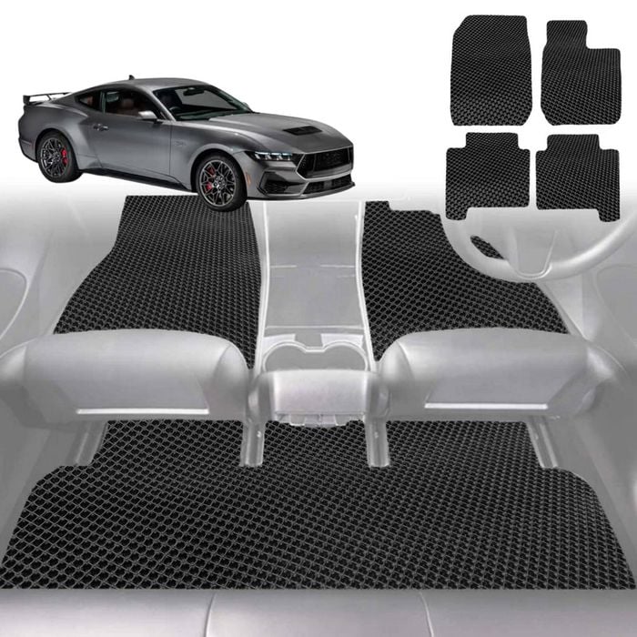 6D Diamond Car Floor Mats for Ford Mustang 2015 2024 Full Set Black Outback GT Bunnings Australia