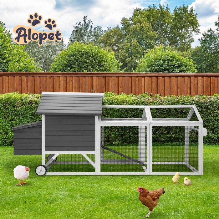 Alopet Chicken Coop Rabbit Hutch Extra Large Wooden House Run Hatch Box ...