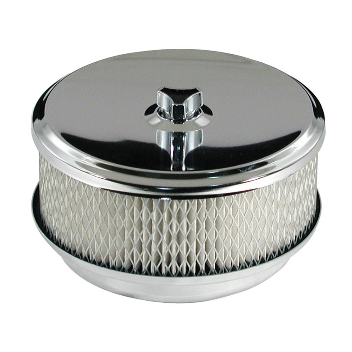 6-3/8" X 3" Air Cleaner Kit Chrome to Suit 5-1/8" Neck suits Holley ...