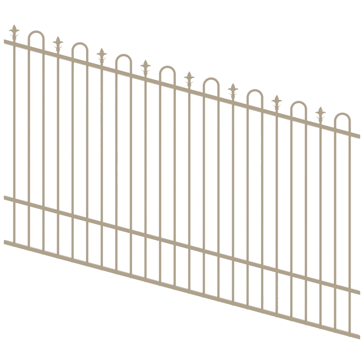 ProtectorAl 1201-2400W x 1500H Paperbark Loop & Spear Top Pool Fence ...