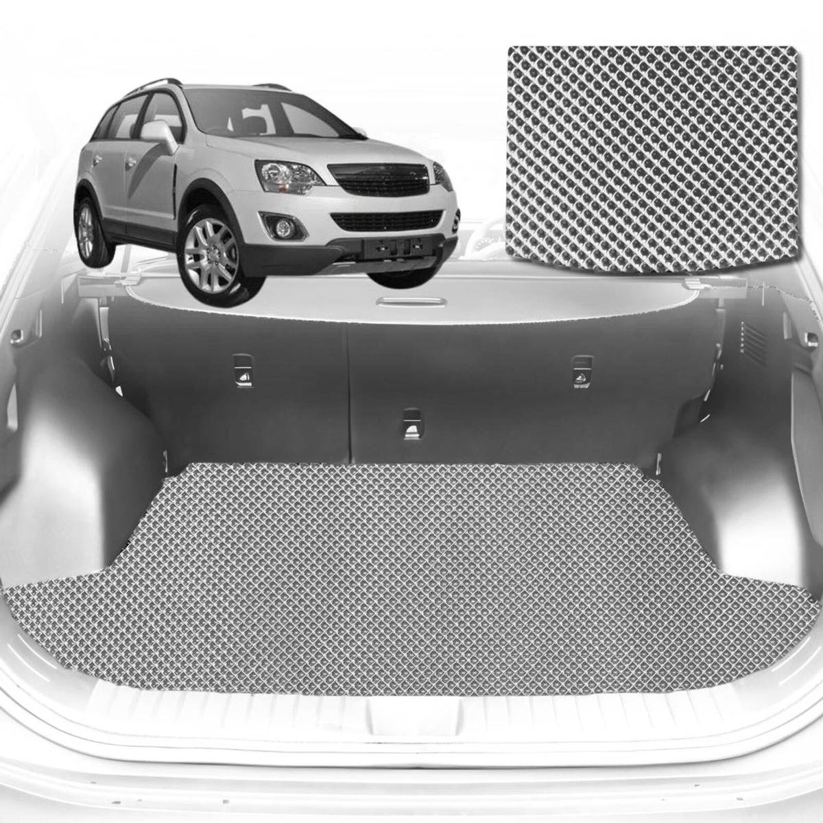 6D Diamond Car Boot Mat for Holden Captiva 5 CG, CG II2006-2015-Cargo ...