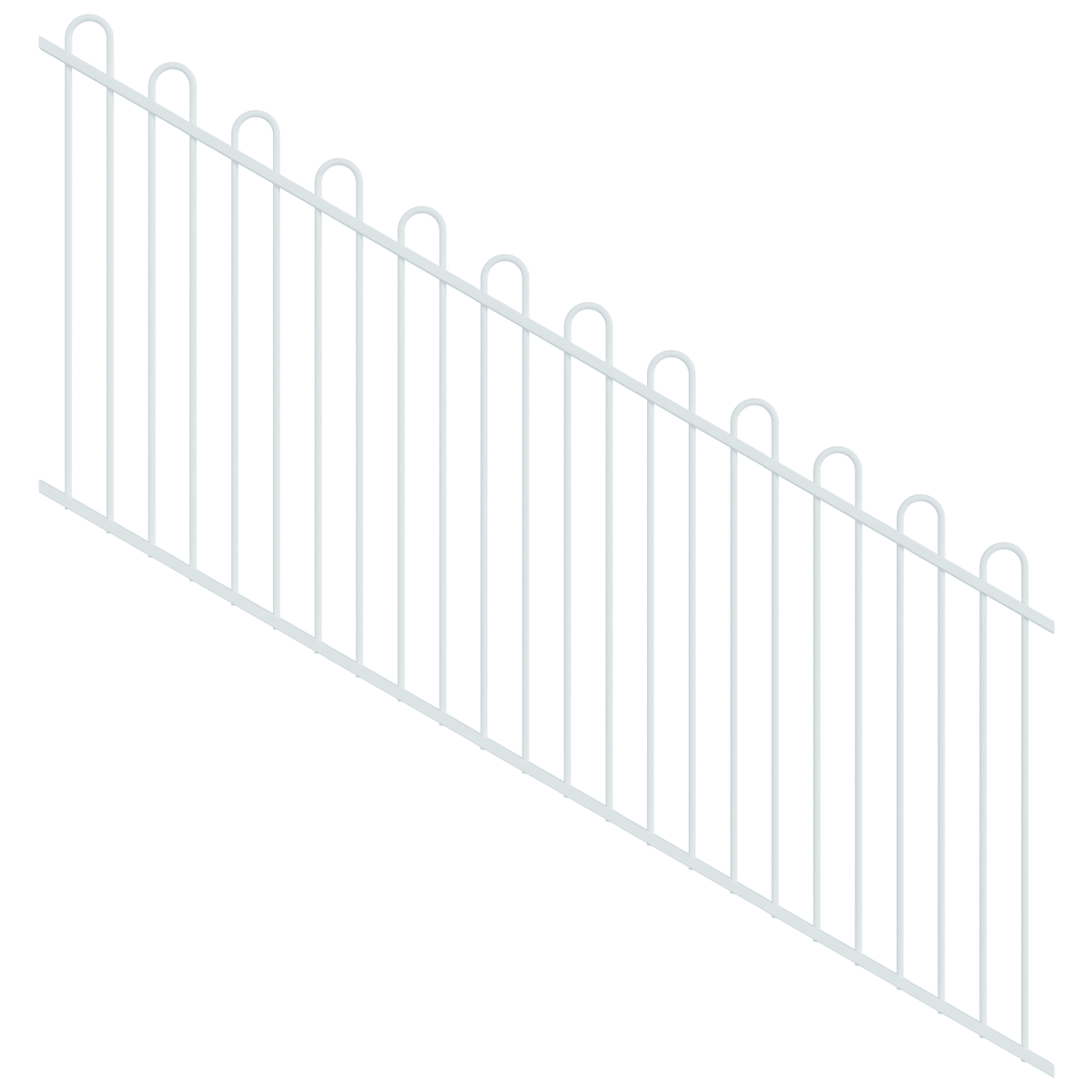 ProtectorAl 1201-2400W x 1200H Pearl White Loop Top Pool Fence Panel ...