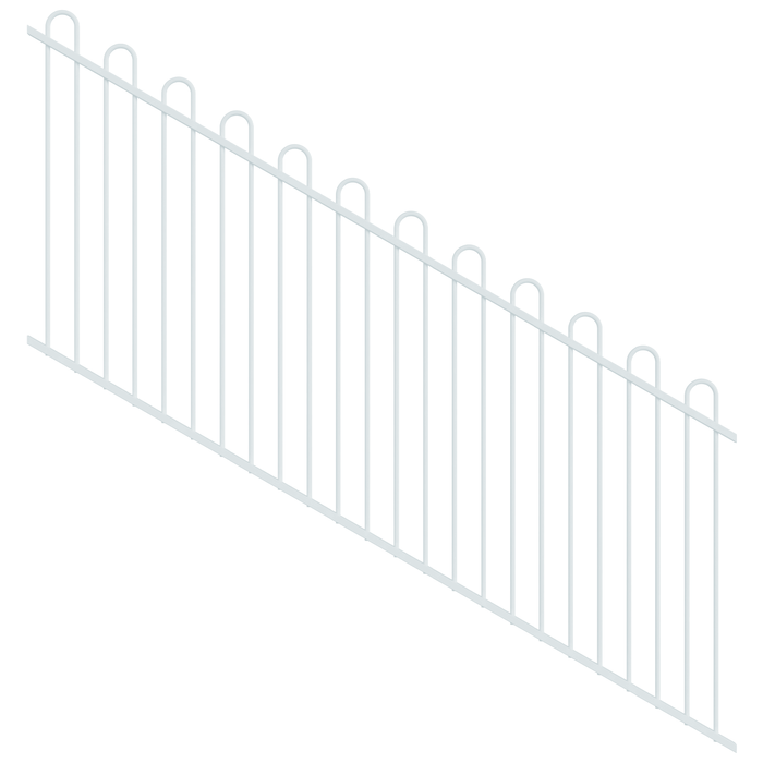 ProtectorAl 1201-2400W x 1200H Pearl White Loop Top Pool Fence Panel ...