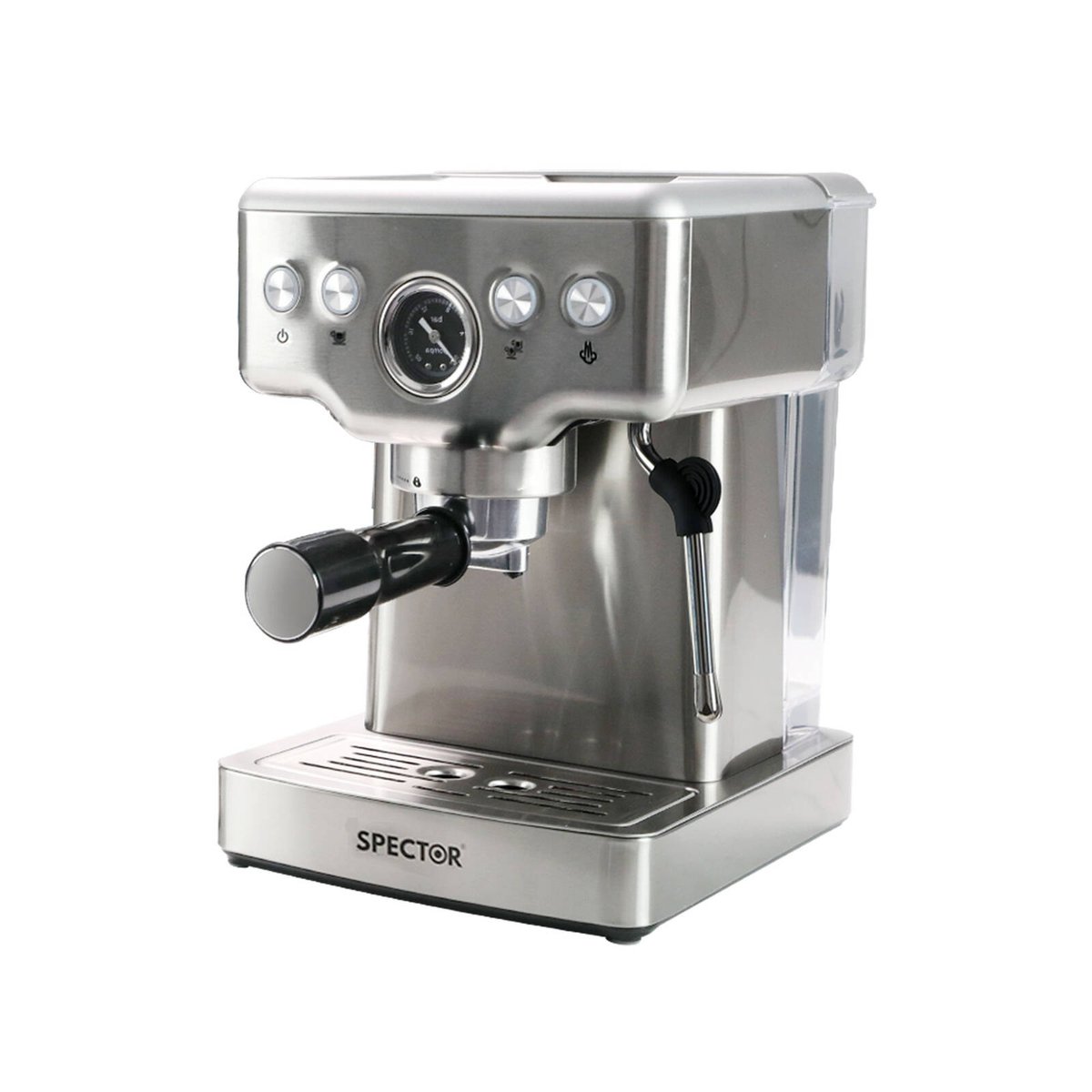 Spector Professional Espresso Coffee Machine with Milk Jug Silver ...