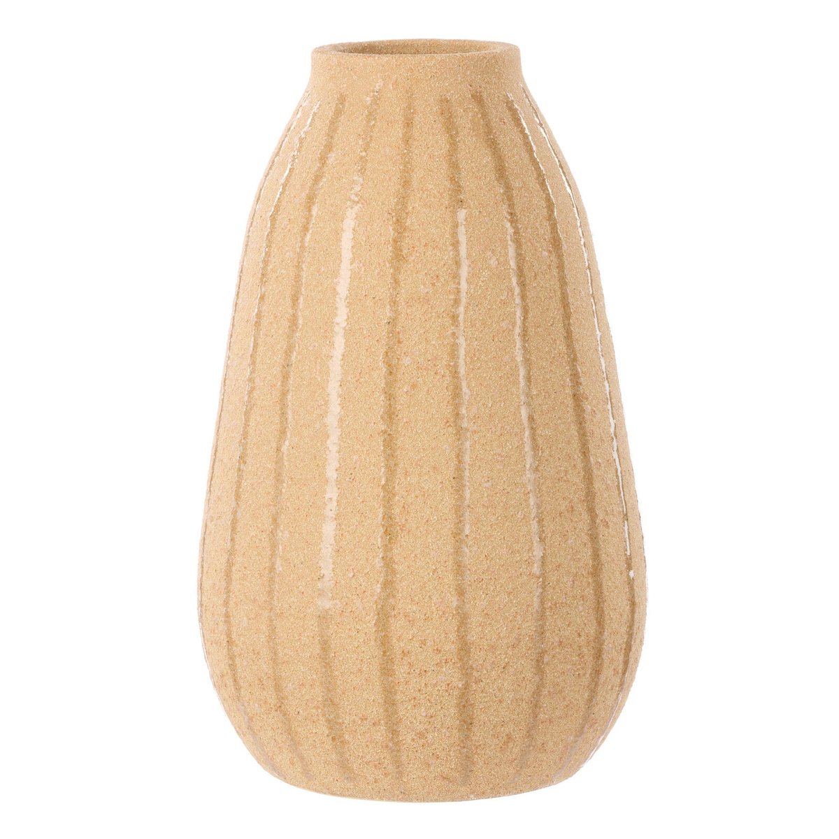 Amalfi Henry Ceramic Vase Large Beige 18.5x18.5x30.5cm - Bunnings Australia