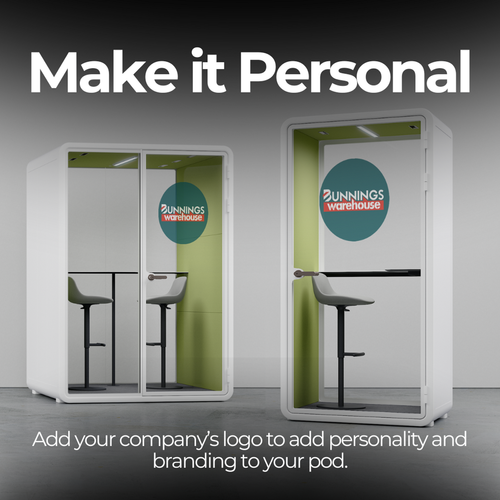 QuietCubes 4 Person Office Pod Black - Bunnings Australia