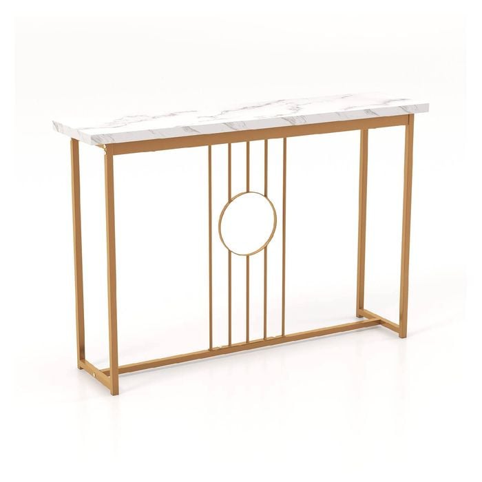Costway 1.2M Hallway Table Console Table Entryway Display Table Faux ...