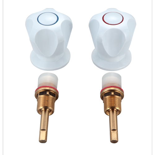 Shaw & Mason White Classic Style Basin Top Assembly - Pair - Bunnings ...