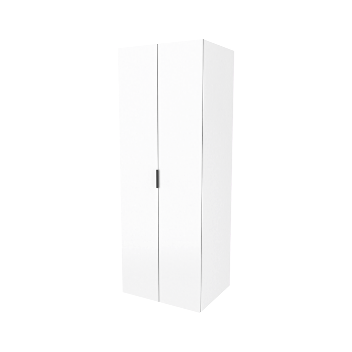 Lugna 2048 x 750 x 580mm White 3 Shelves 3 Drawers Wardrobe Unit ...