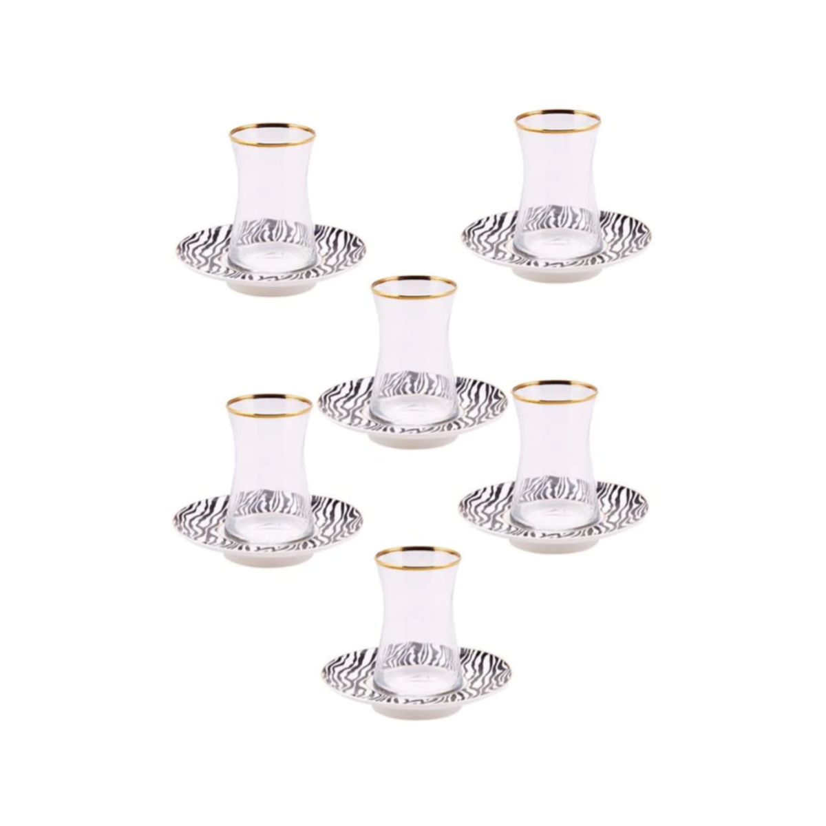 Karaca Zebra 118ml Tea Set for 6 Person - Bunnings Australia