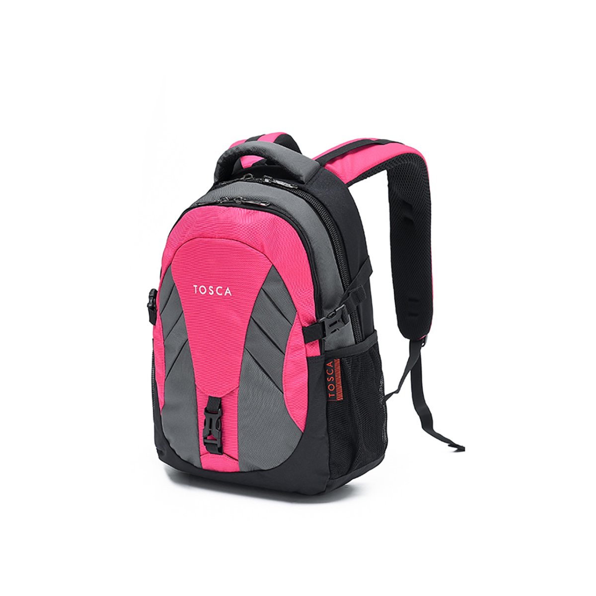 Tosca 20l/42x27x17cm Padded Multi Compartment Backpack - Grey/pink ...
