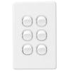 DETA S-line Six Gang Vertical Wall Switch - Bunnings Australia