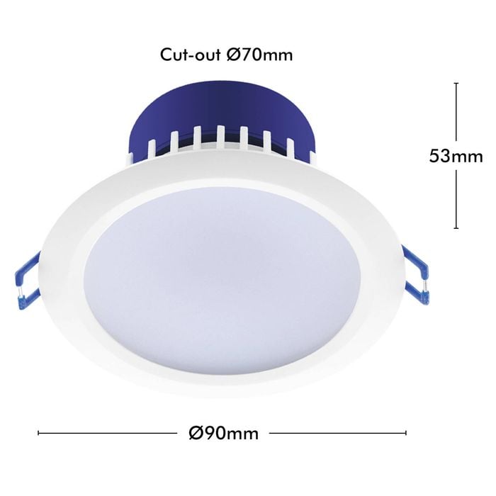 DETA 7W IP44 Tri-Colour Dimmable LED Downlight - 10 Pack - Bunnings New ...