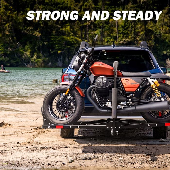Motorcycle Motorbike Carrier Rack Dirt Bike Ramp Steel 2 inch Towbar ...