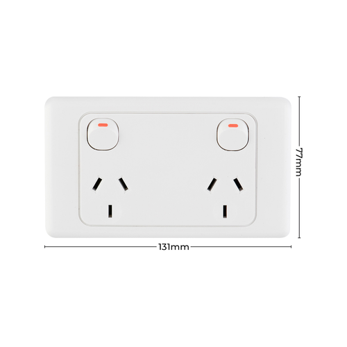 DETA 10A Wide Spaced Double Power Point - Bunnings Australia