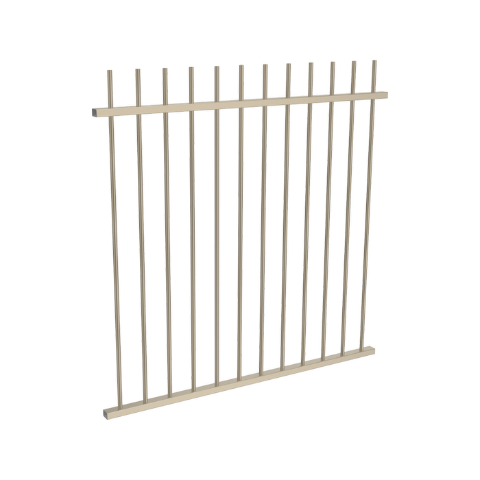 ProtectorAl 350 - 1200 x 1200mm Paperbark Aluminium Picket Top Pool ...