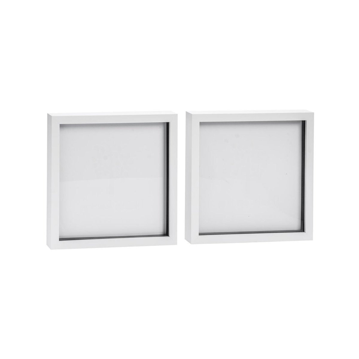 Nicola Spring Acrylic 3D Box Photo Frames - 20" x 20" - White - Pack of ...