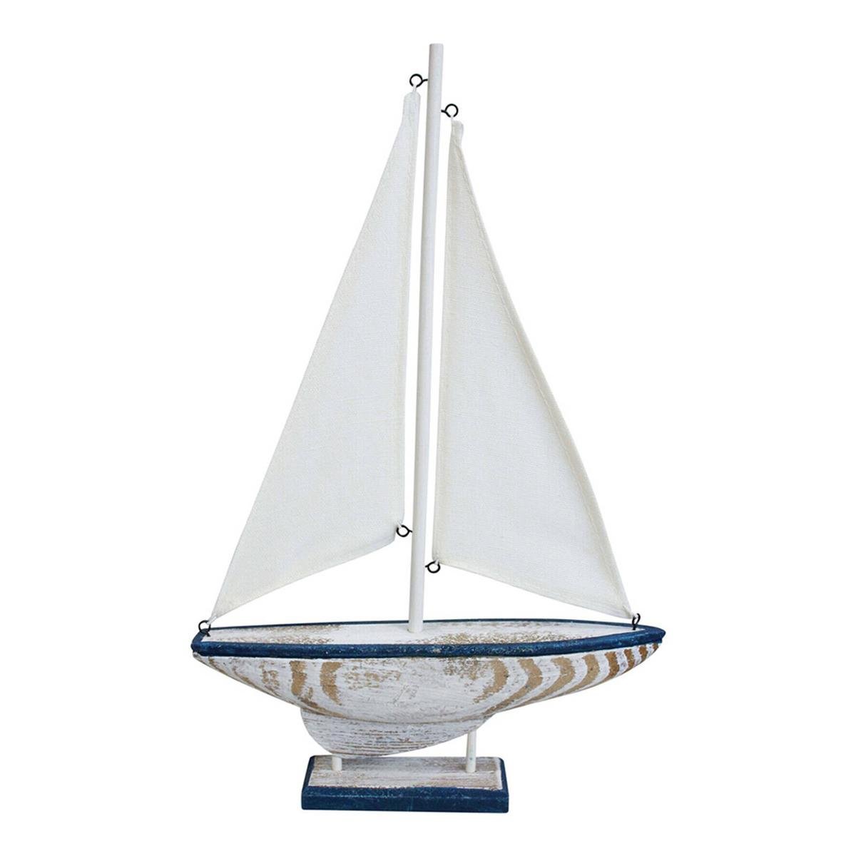 LVD MDF 37cm Sailboat Nautical Home Centrepiece Decor Medium - White ...