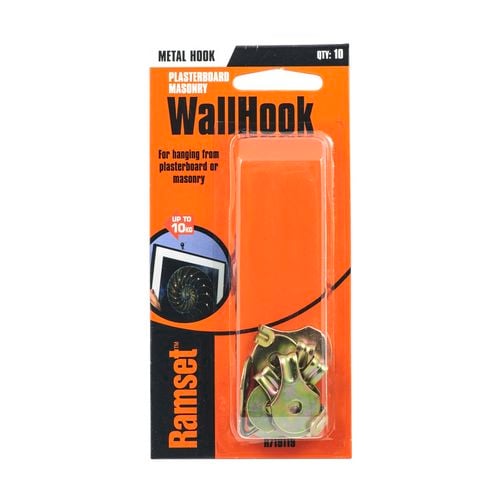 Ramset 6mm Plasterboard Masonry Wall Hook - 5 Pack - Bunnings Australia