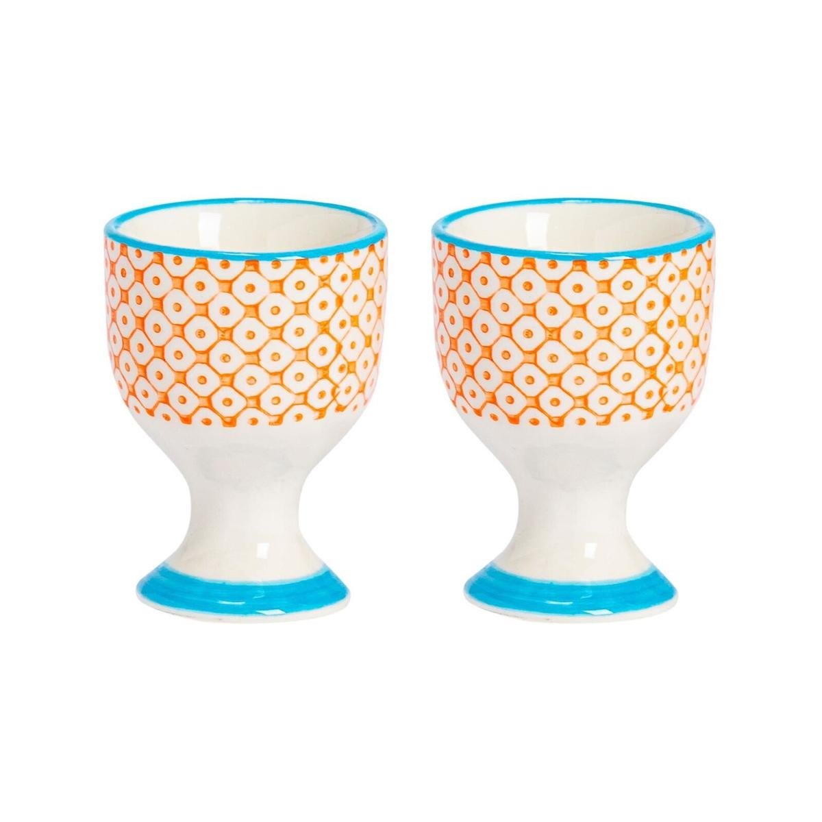 Nicola Spring Hand Printed Porcelain Egg Cups - Pack of 2 - Bunnings ...