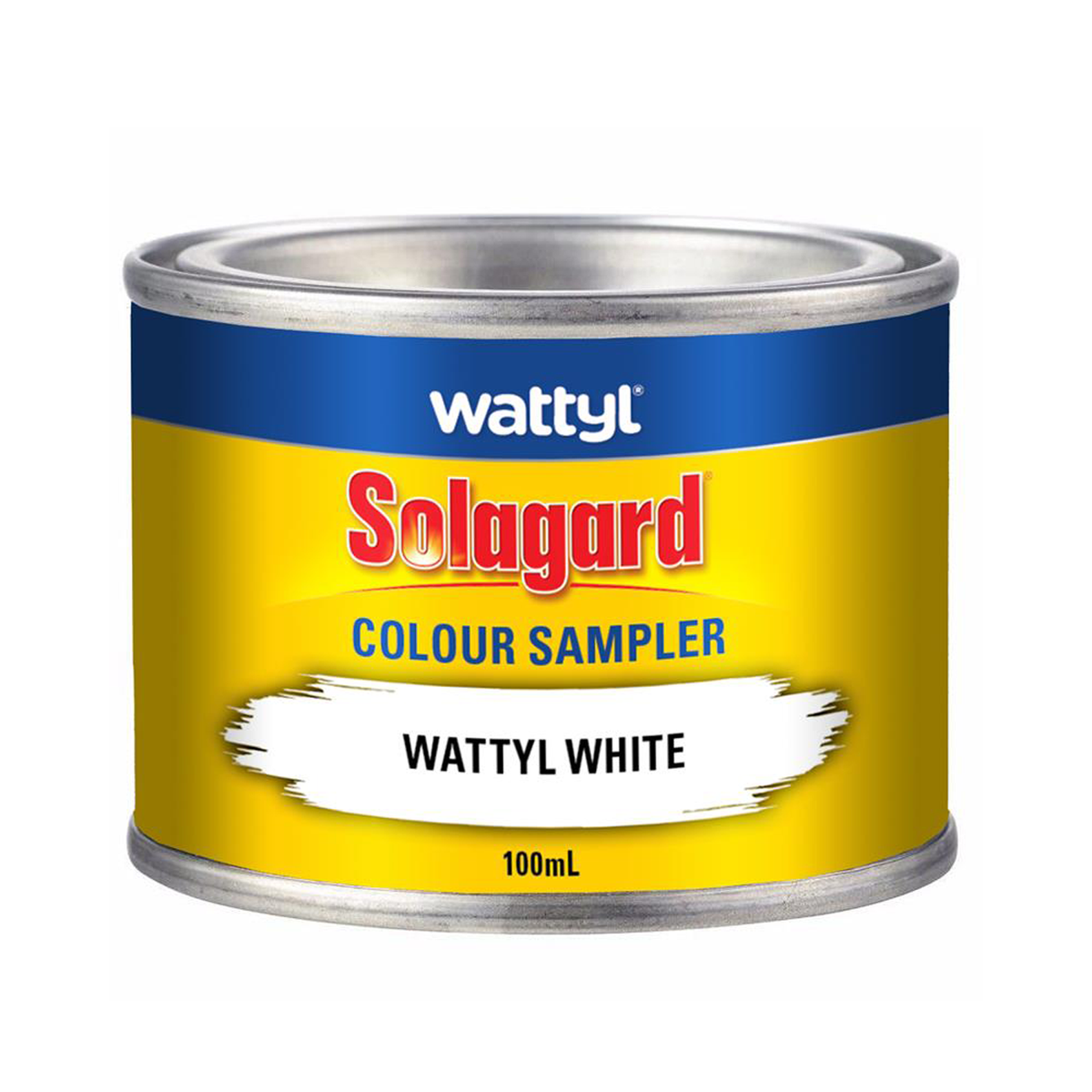 Wattyl 100ml White Low Sheen Solagard Pre-tinted Colour Sampler ...