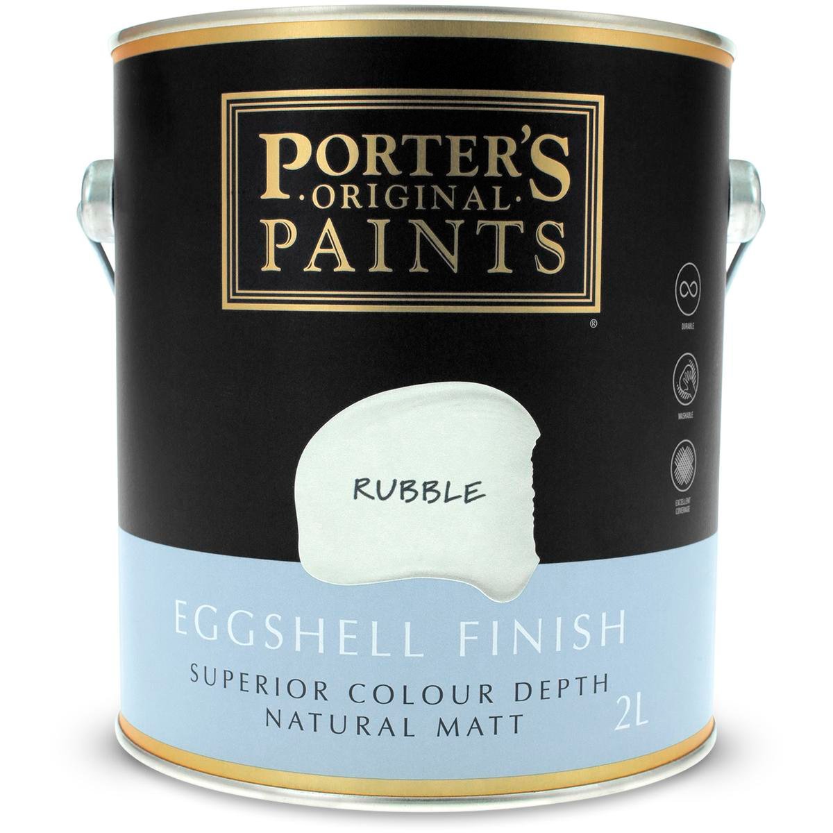 Porter's 2L Rubble Eggshell Finish Broadwall Washable Paint - Bunnings ...