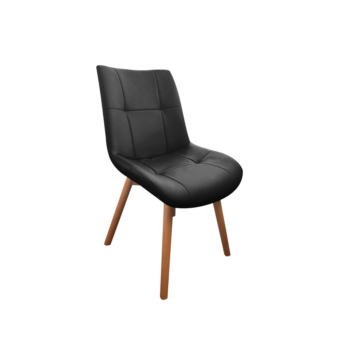 Mali Dining Chair in Faux Leather and Solid Beech Timber Legs ...