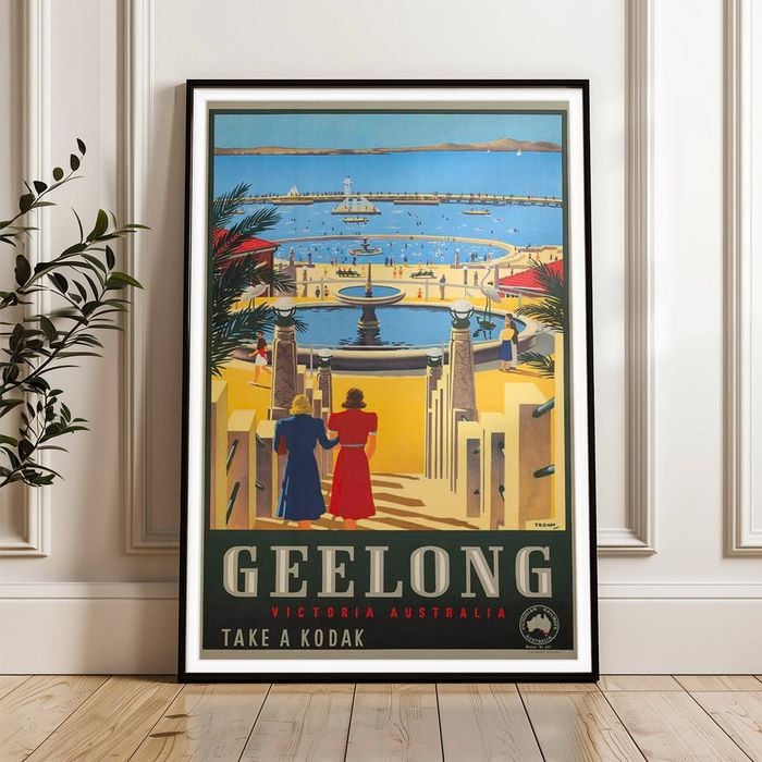 Galrie Vintage Geelong Victoria Australia Travel Poster by James ...