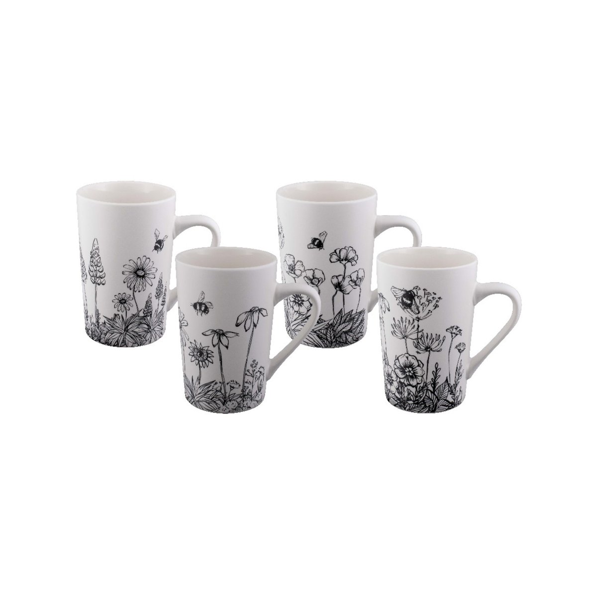 Bundanoon New Bone China Coffee & Tea Mugs - 350ml Buzzing Garden ...