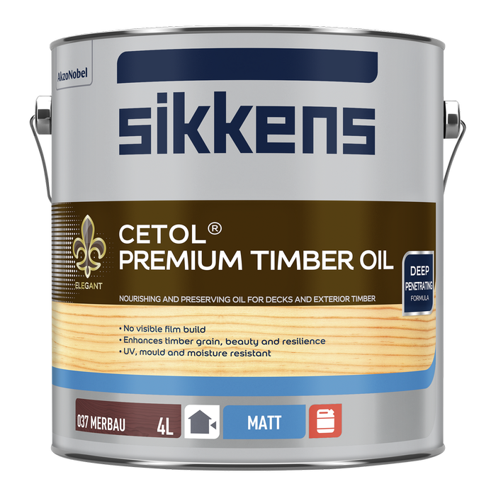 Sikkens 4L Cetol Premium Timber Oil Merbau - Bunnings Australia