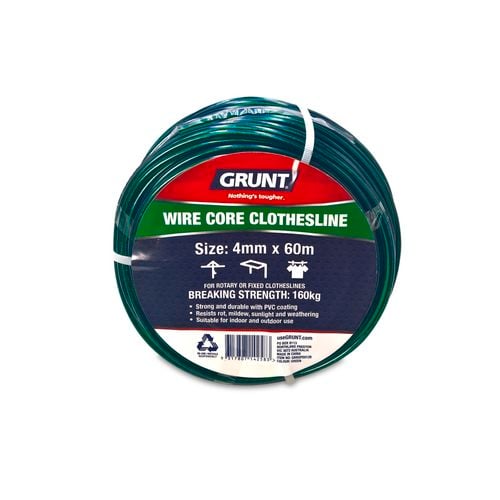GRUNT 4mm x 60m Green Clothesline Wire - Bunnings Australia