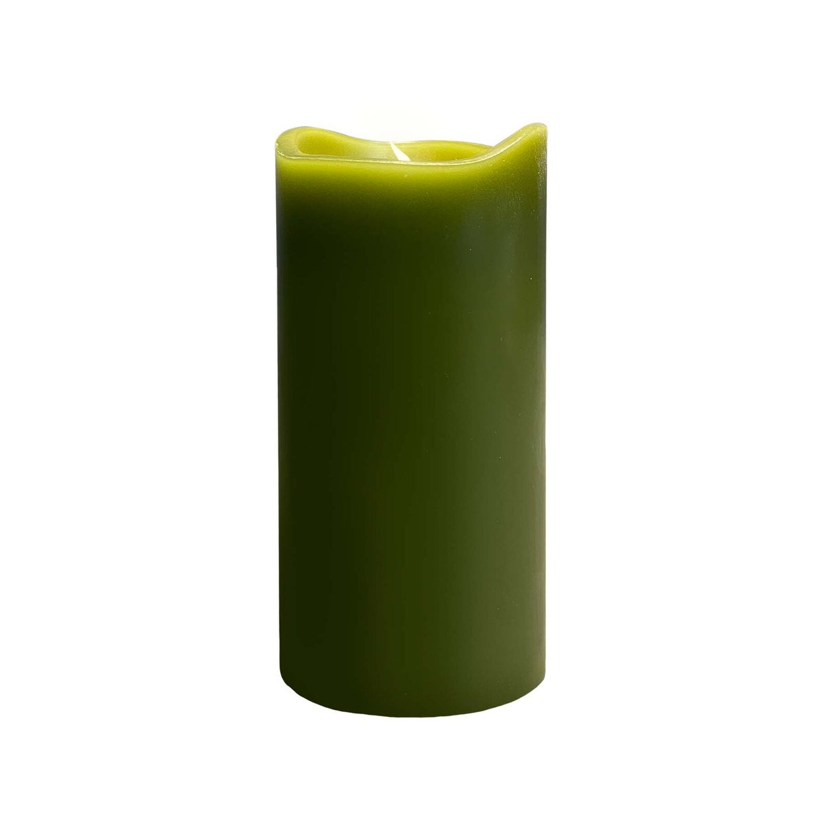 Astin Sinclair Green Fig Battery Operated LED Flameless Pillar Candle ...