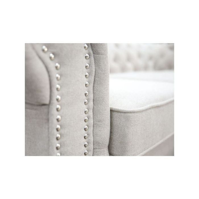 Mellowly 3 Seater Sofa Fabric Uplholstered Chesterfield Lounge Couch ...