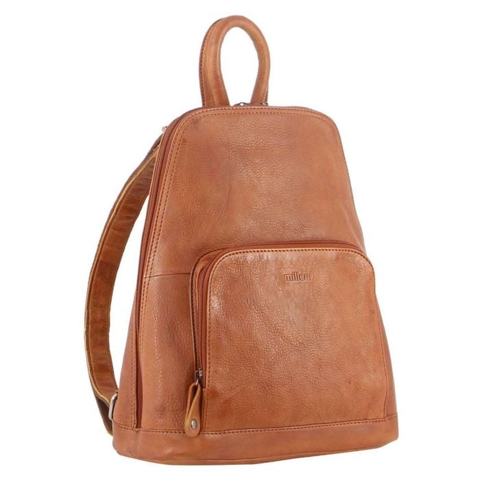Genuine Italian Leather Soft Nappa Leather Backpack Travel Cognac ...