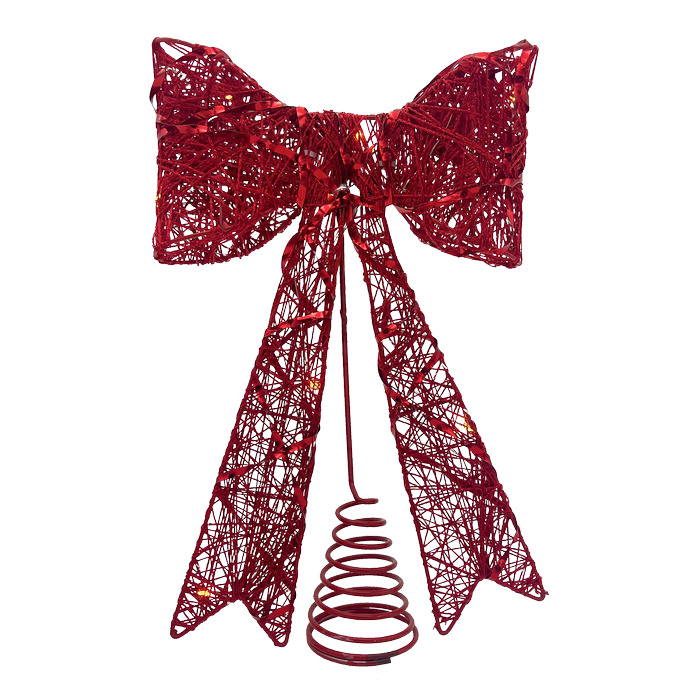 Galah Festive Tree Bow Topper with 10 LED Lights - Bunnings New Zealand