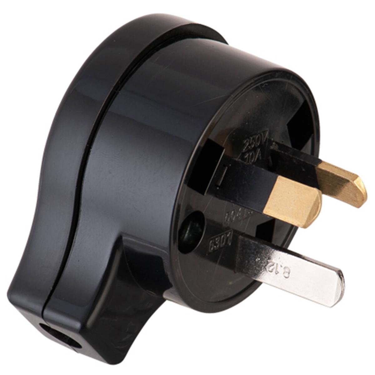 DETA 10A Black Side Entry Plug Top - Black - Bunnings Australia