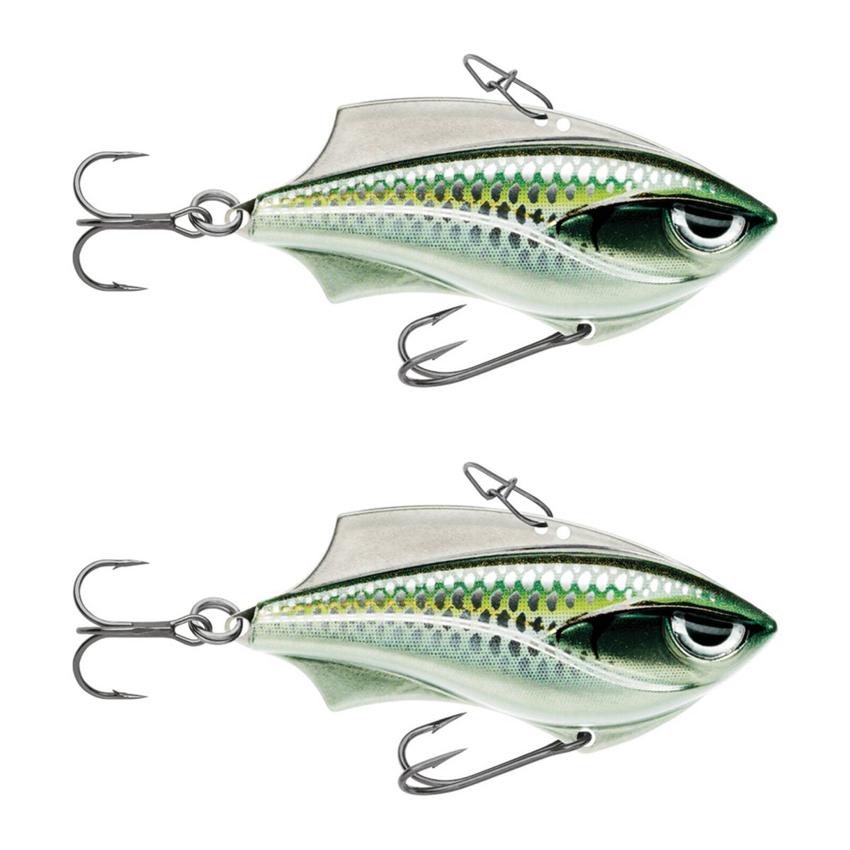 2x Rapala 5cm Rap V Blade Sinking Vibe Fishing Lures - Bleak - Bunnings Australia