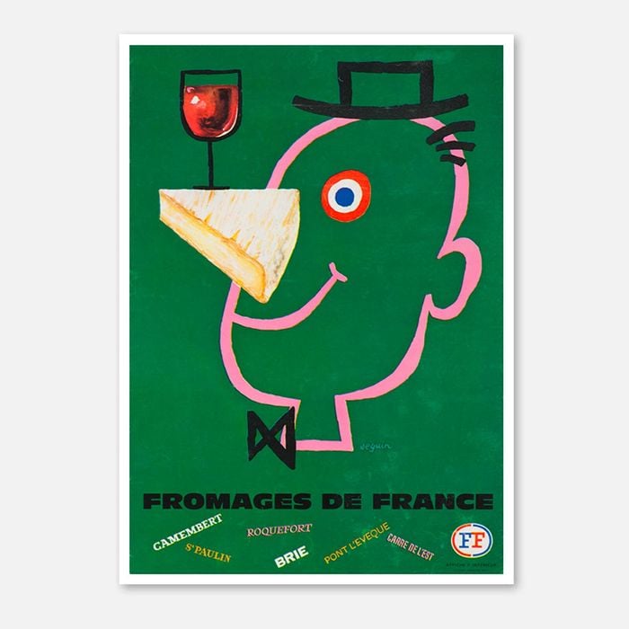 Galrie Vintage French Cheese Art Print by Seguin - Celebrate French ...