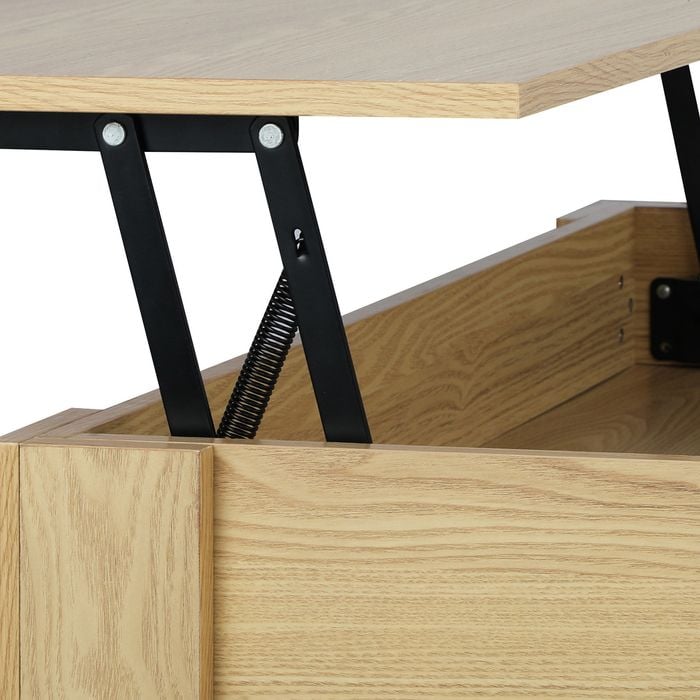 Oikiture Natural Lift Up Top Coffee Table - Bunnings Australia
