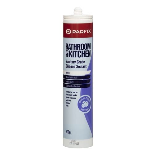 Parfix 300g White Bathroom And Kitchen Silicone - White - Bunnings ...