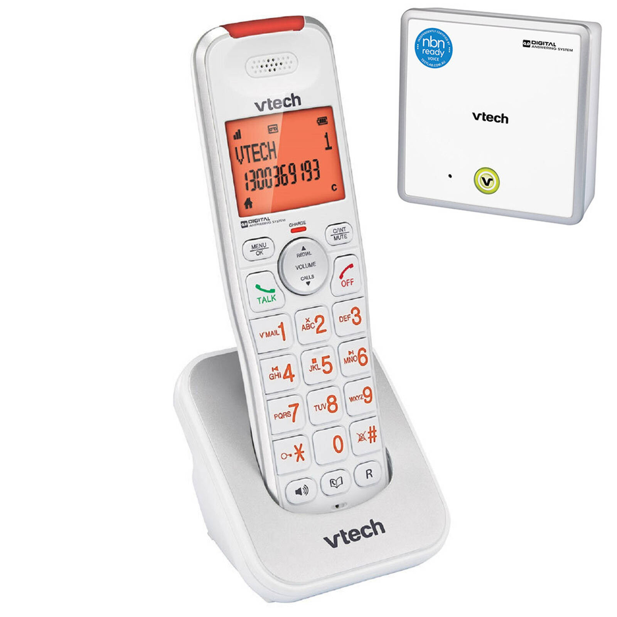 VTech 20150E DECT Cordless Handset - White w/ Voice Comms Bridge ...