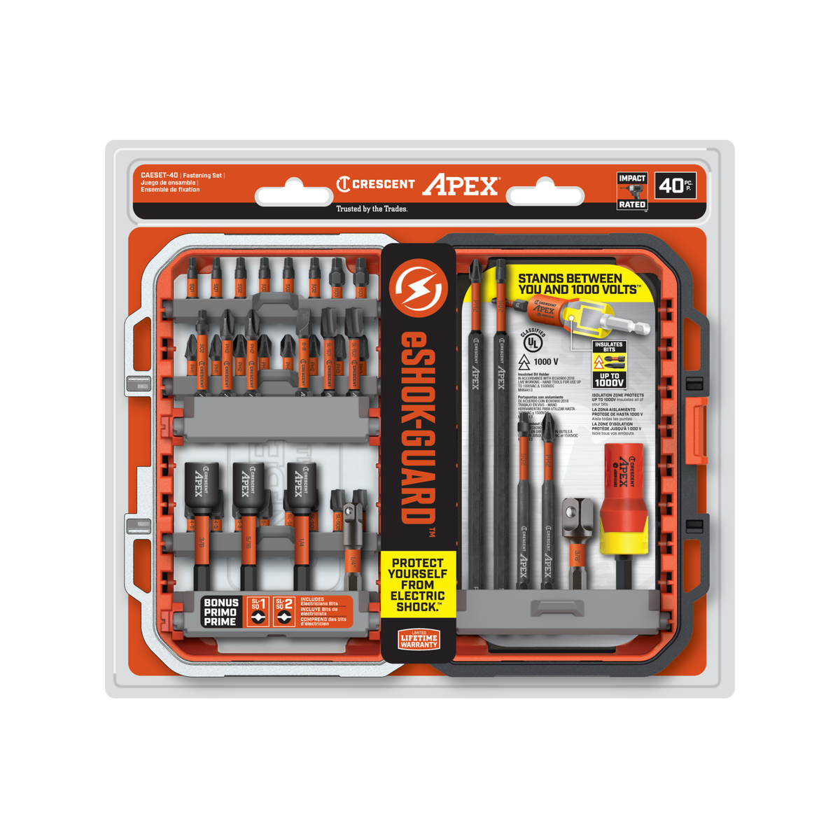 Crescent eSHOK-GUARD alphaCASE Set - 40 Piece - Bunnings Australia