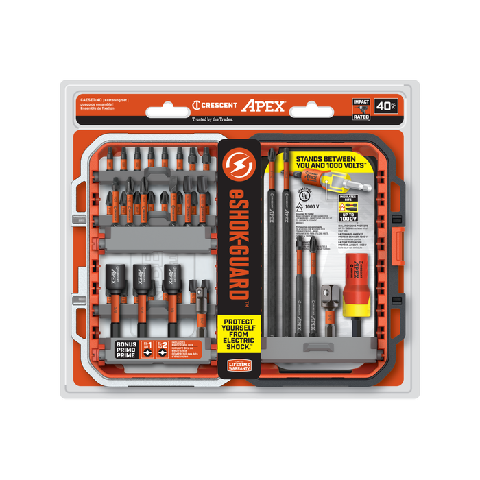 Crescent eSHOK-GUARD alphaCASE Set - 40 Piece - Bunnings Australia