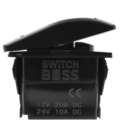 Switch Boss Dual White LED Laser Etched Rocker Switch - Winch Isolator ...